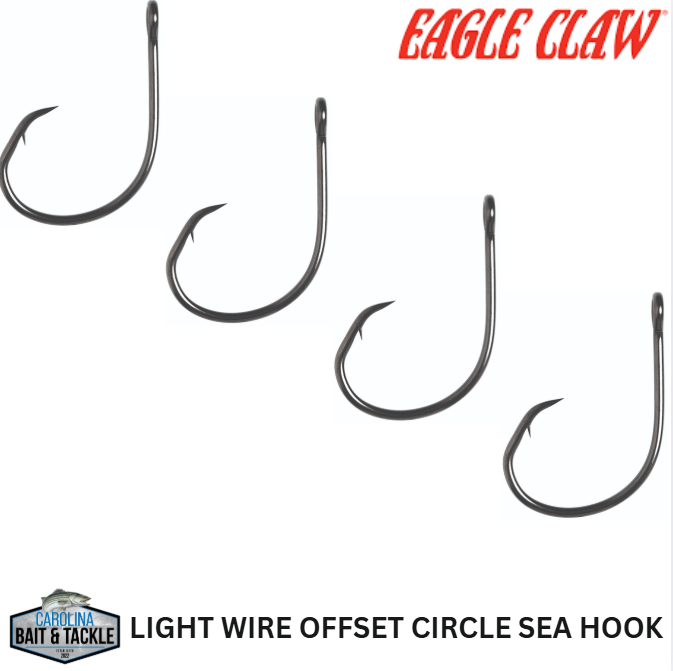 Eagle Claw LAZER Light Wire Offset Circle Sea Hook 10555594277174