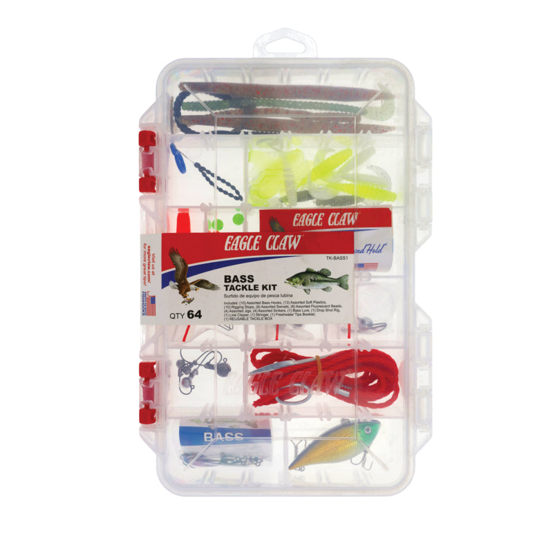 Eagle Claw BASS TACKLE KIT 64PK 10550935650614